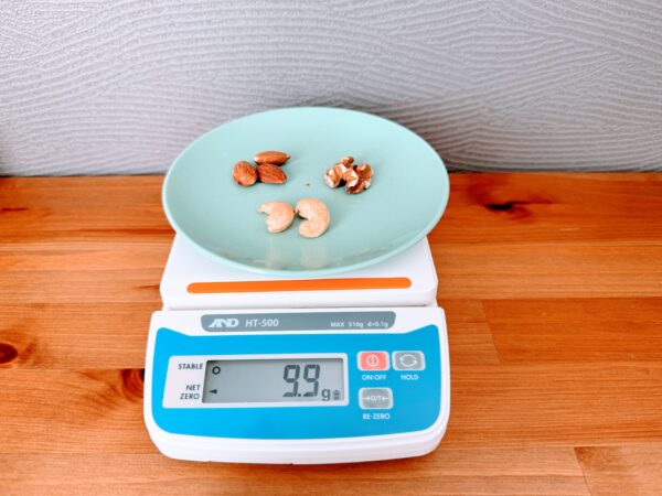 10g・20g・60gのミックスナッツはどれくらい？種類ごとに計測！｜Kojimatome